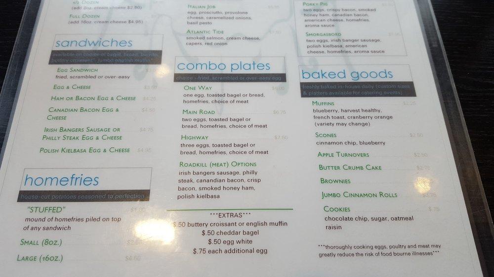 Menu at Aroma Bistro restaurant, Wethersfield