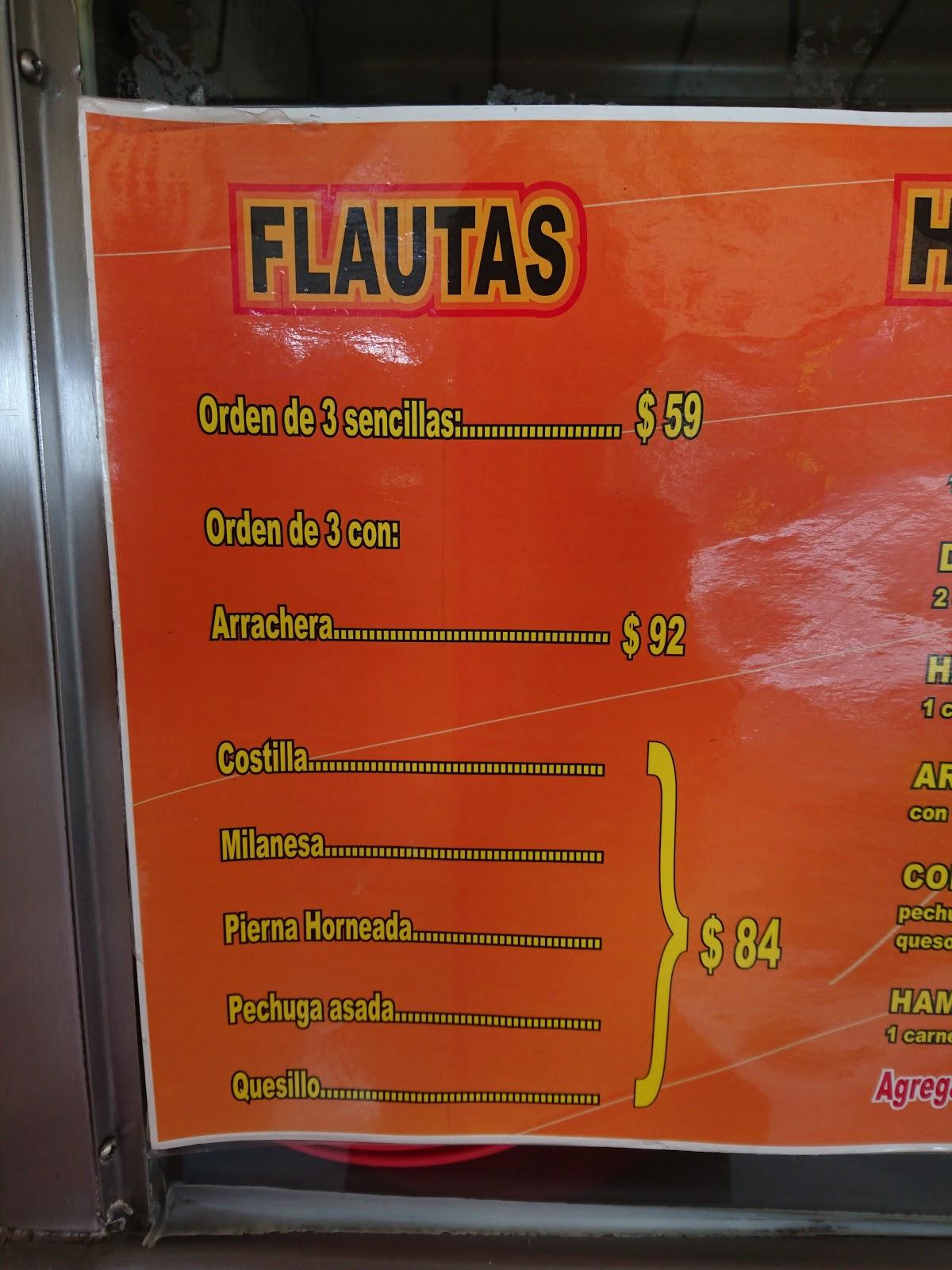 Menu at Delicias Morazan restaurant, Mexico City, Av. 8 350