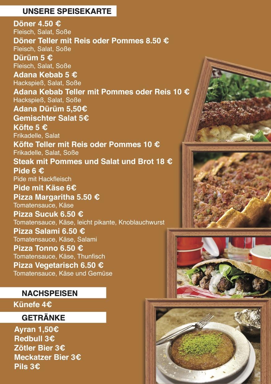 Speisekarte von Efes Kebab und Steak House restaurant, Sonthofen