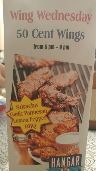Menu at Hangar 6 Air Cafe, Uvalde, 249 Airport