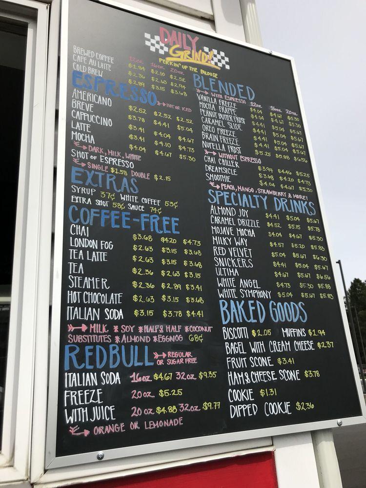 Menu at Daily Grind, Pullman, S Grand Ave