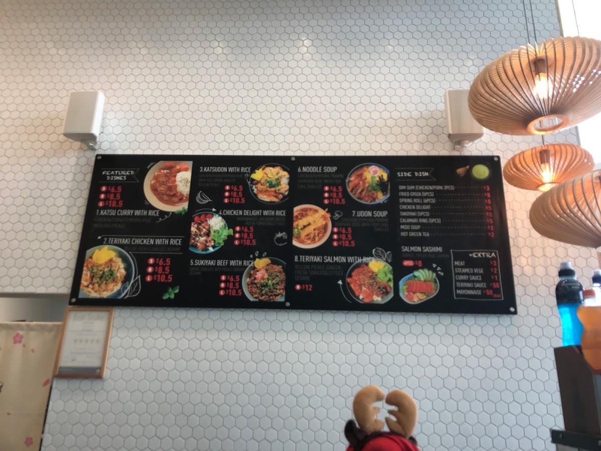 Menu at sushi ariake restaurant, Springwood