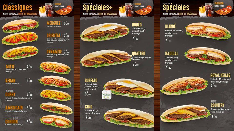 Carta del restaurante O'cezam louvres, Louvres