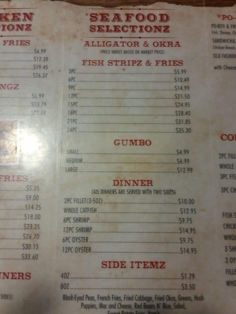 Menu at Country Boyz Fixins restaurant, Austin, E 12th St