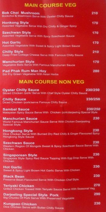 Menu at Darjeeling Special Cafe, Gurugram, St Thomas Marg