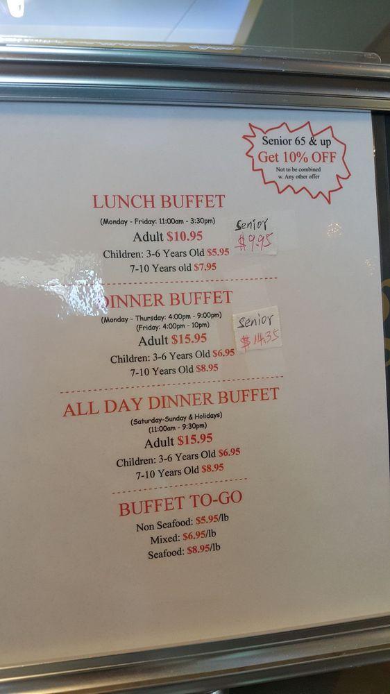 Menu at Golden Buffet & Grill restaurant, Falls Church