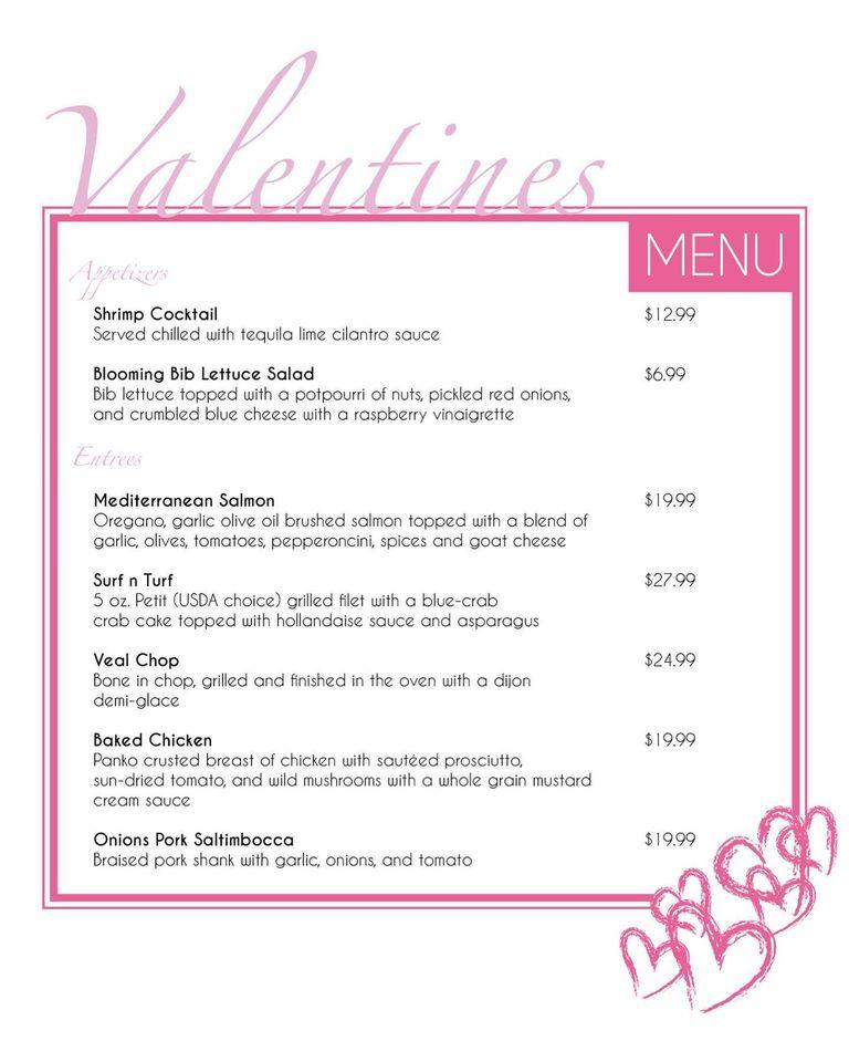 Menu at Tilton Inn restaurant, Tilton