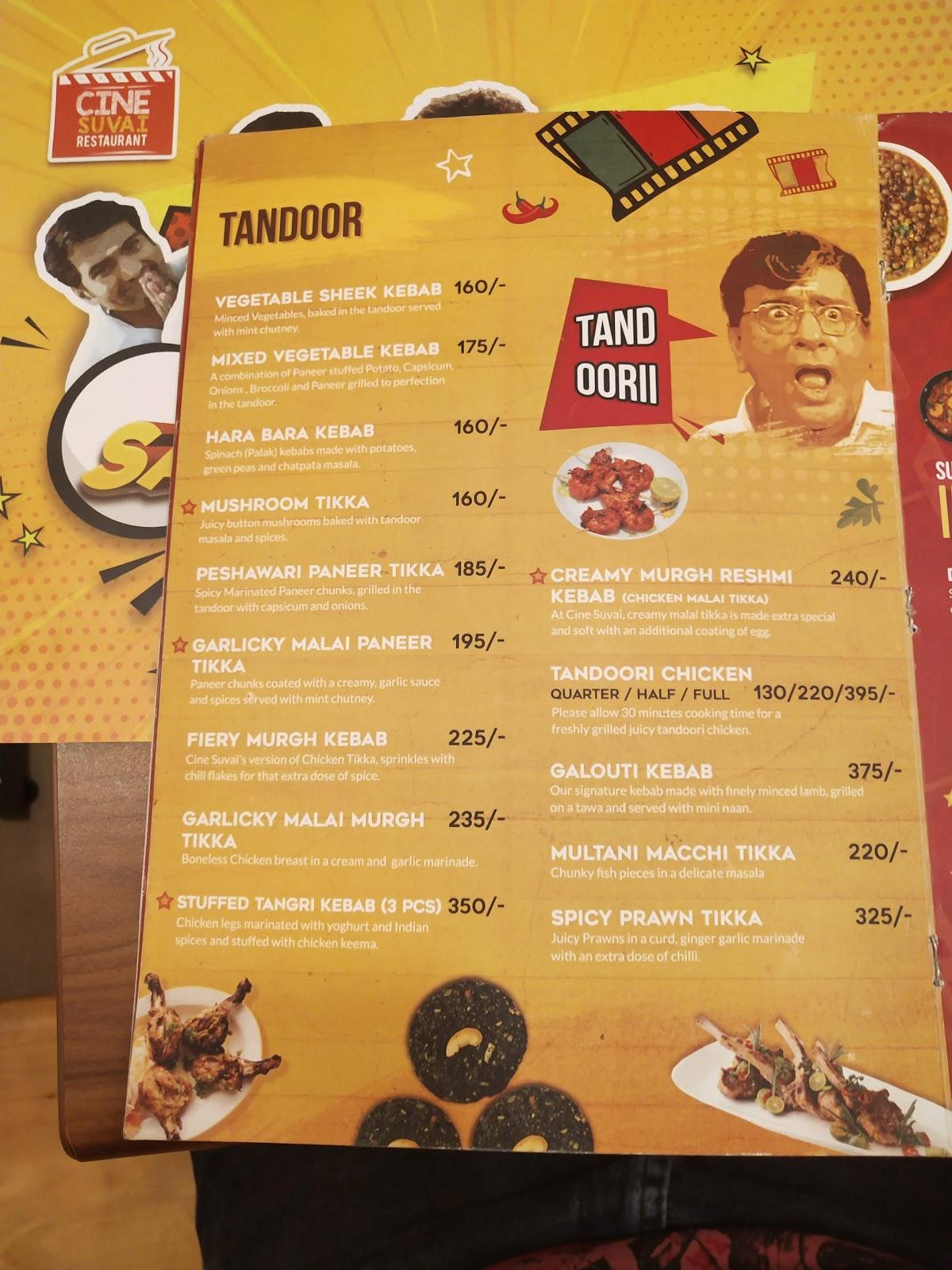 Menu at Cine Suvai Restaurant, Madurai, 55