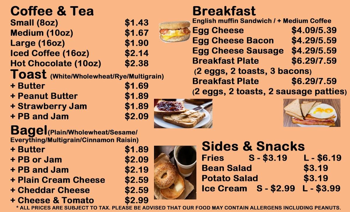 Menu at One James Cafe, Hamilton