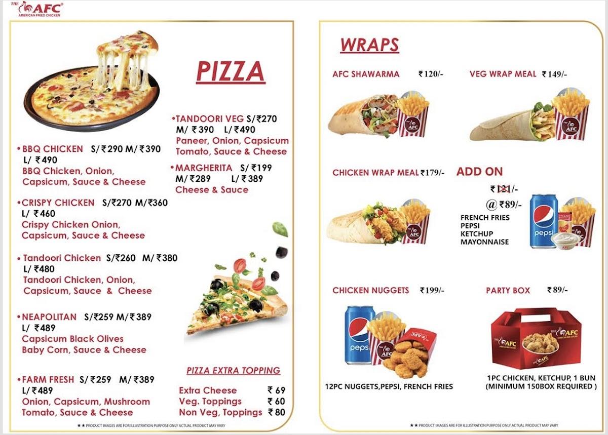 Menu at The AFC American Fried Chicken - Punnol, Thalassery