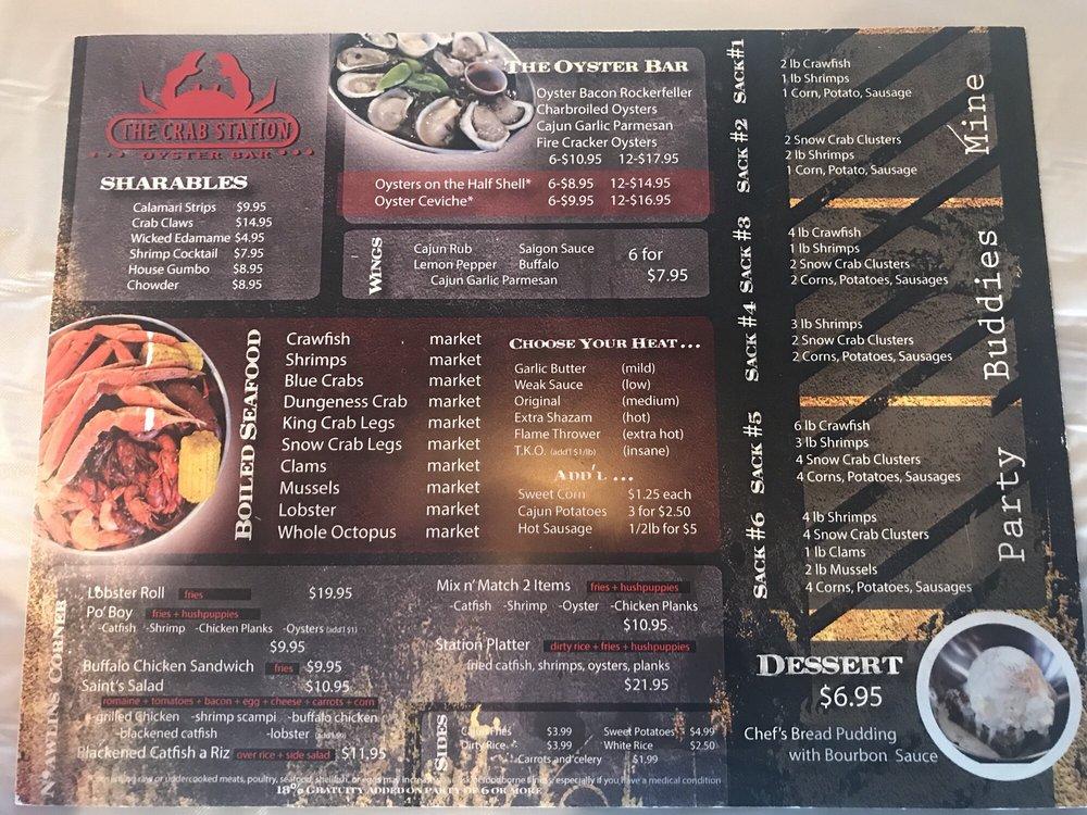 Menu at The Crab Station - Arlington restaurant, Arlington