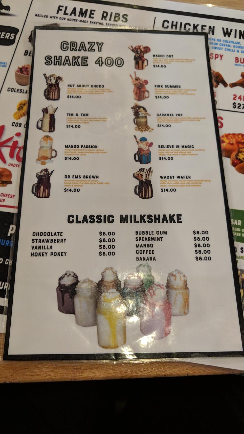 Menu at Flames Burgers & Grill restaurant, Wanneroo