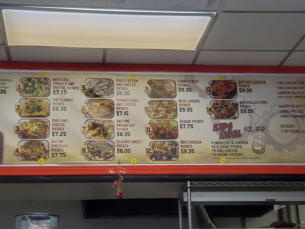Menu at Georgia Potato Factory restaurant, Jonesboro, Tara Blvd