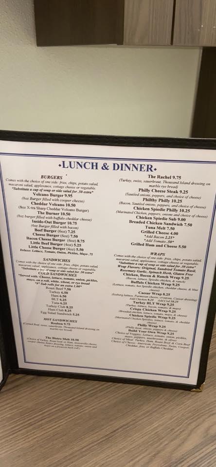 Menu at Unadilla Diner restaurant, Unadilla, 198 Main St