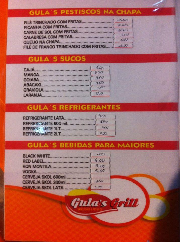 Menu em Gula's Grill restaurante, Crateús