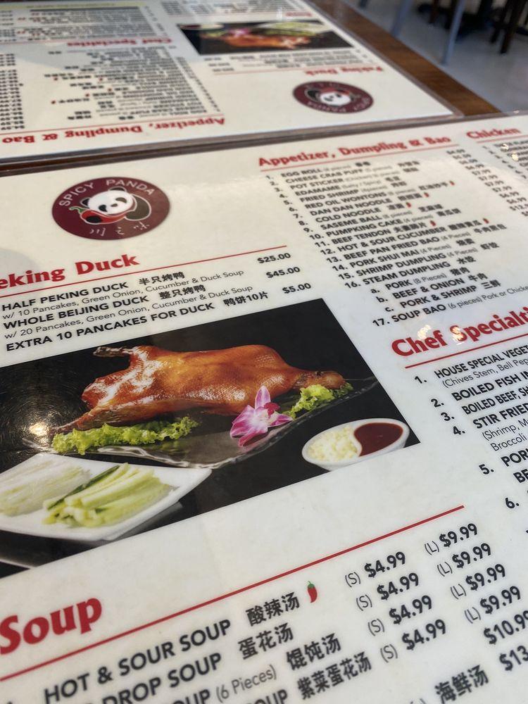 Carta del restaurante Spicy Panda, Pearland