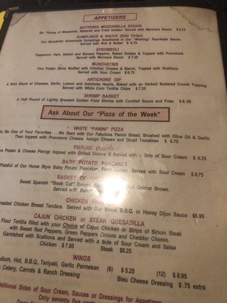 Menu at Clubhouse, Parma Heights