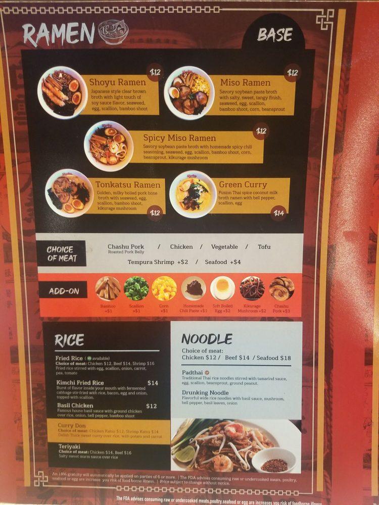 Menu at Lucky Cat Street Eatery restaurant, Fort Lauderdale