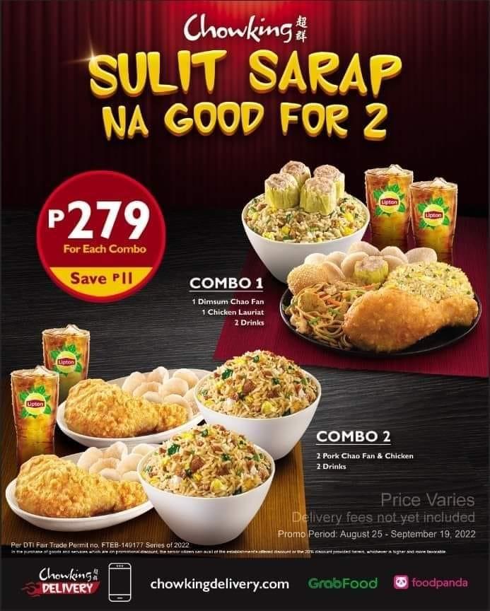 Carta de comida rápida Chowking, Manila
