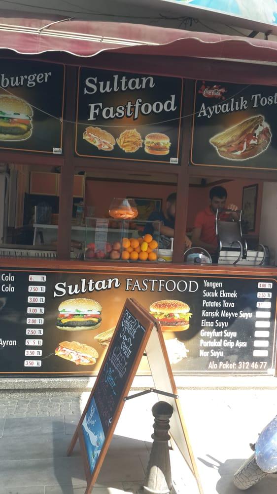 Menu at Sultan Fast Food, Ayvalık