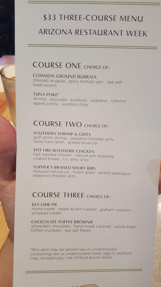Menu at The Macintosh pub & bar, Phoenix, E Camelback Rd