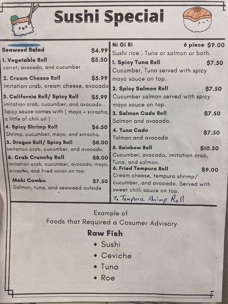 Menu at KALM Bistro restaurant, Gray