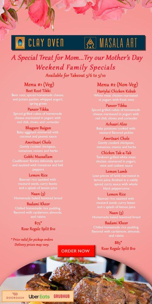 Menu at Masala Art restaurant, Needham, 990 Great Plain Ave