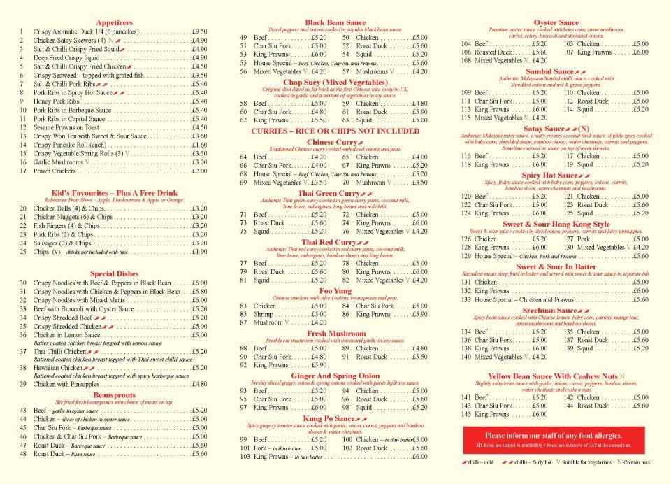 Menu at China Xpress fast food, Tiverton, 3 Macs Neighbourhood Centre ...