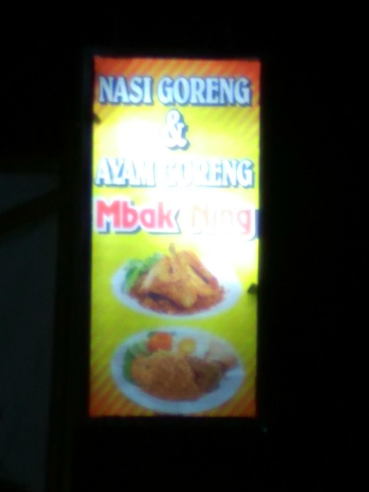 Menu at Nasi Goreng Dan Ayam Goreng Mbak Ning restaurant, Boyolali