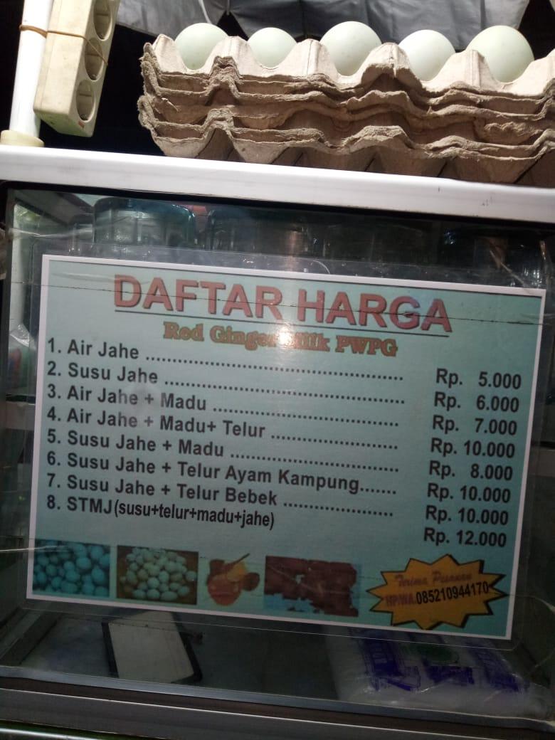 Menu at RGM TAMBAK SUSU JAHE MERAH restaurant, Tambak