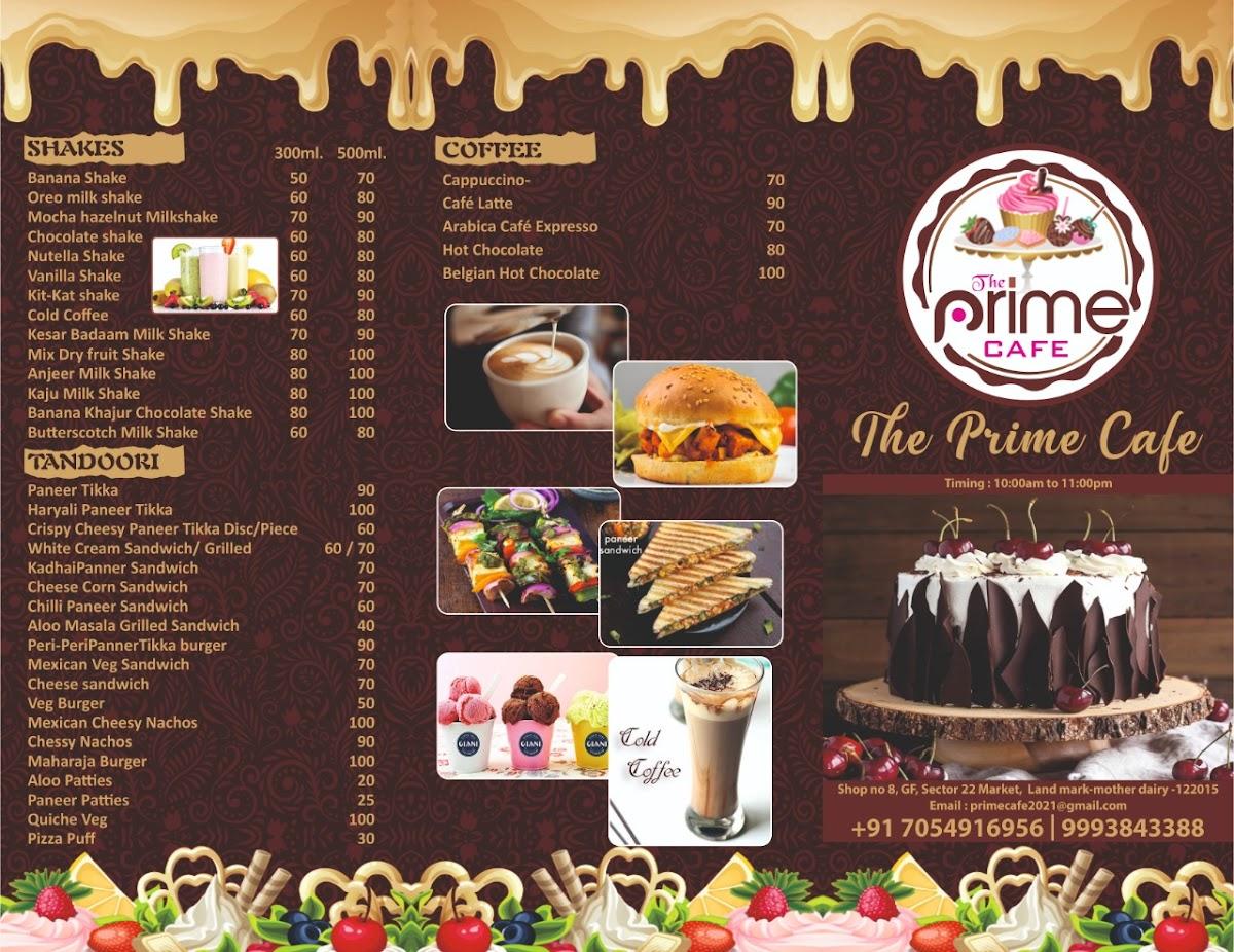 Menu at The Prime Cafe, Gurugram