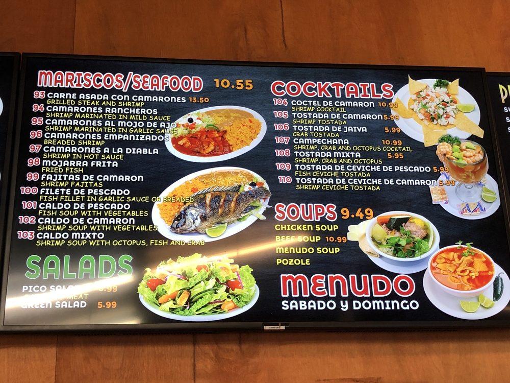 Menu at El Picosito Restaurant, Long Beach