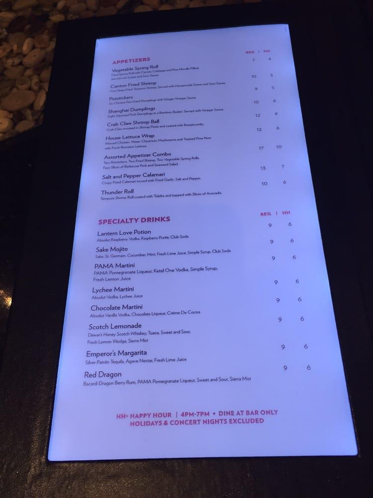 Menu at Red Lantern restaurant, Lincoln