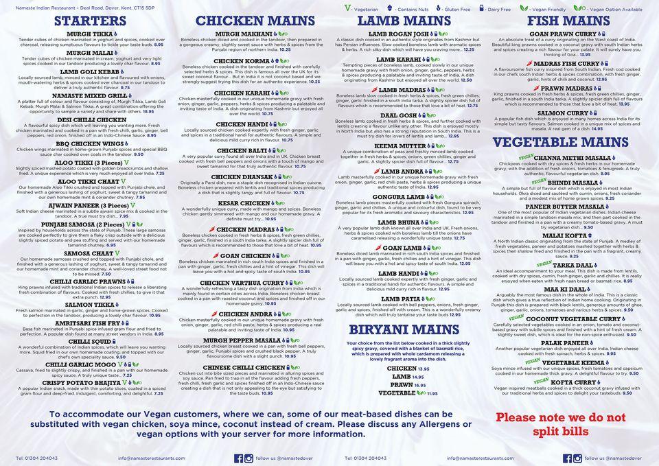 Carta del restaurante The Swingate Inn, Dover
