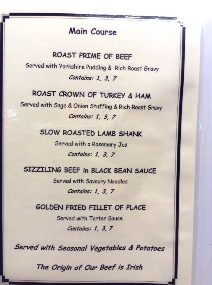 Menu at Urlingford Arms Hotel pub & bar, Urlingford