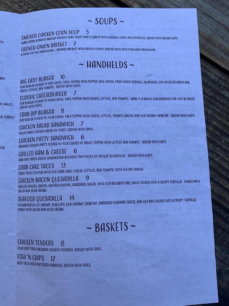 Menu at Bourbon Mill pub & bar, New Oxford