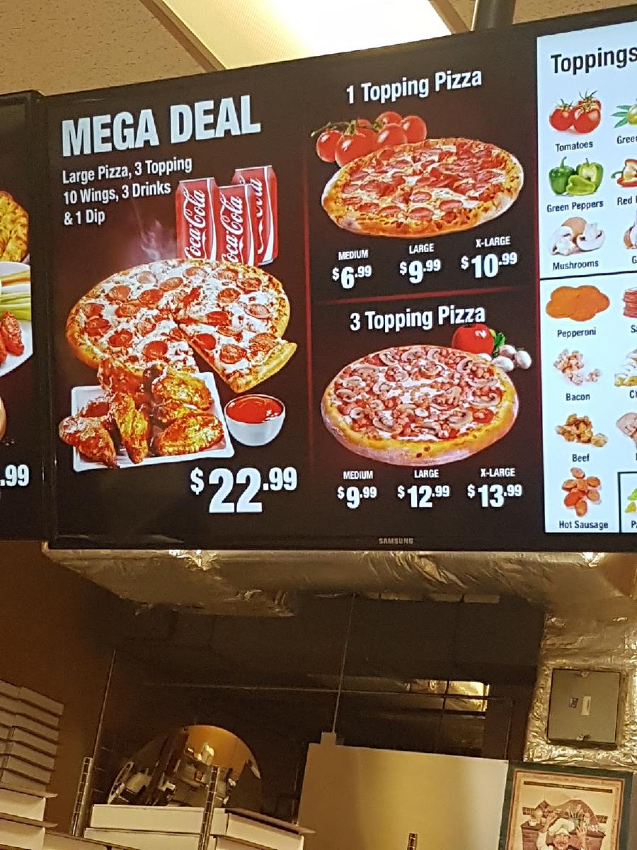 Menu at Pizza Inferno pizzeria, Hamilton, 483 Hamilton Regional Rd 8