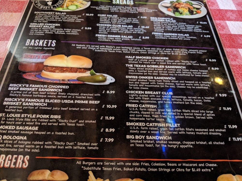 Riscky's Steakhouse Fort Worth Menu at George Bousquet blog