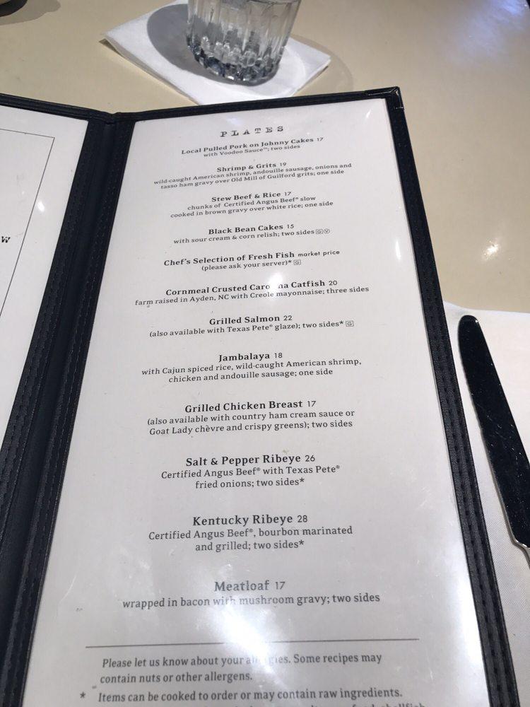 Menu at Lucky 32 Southern Kitchen restaurant, Greensboro