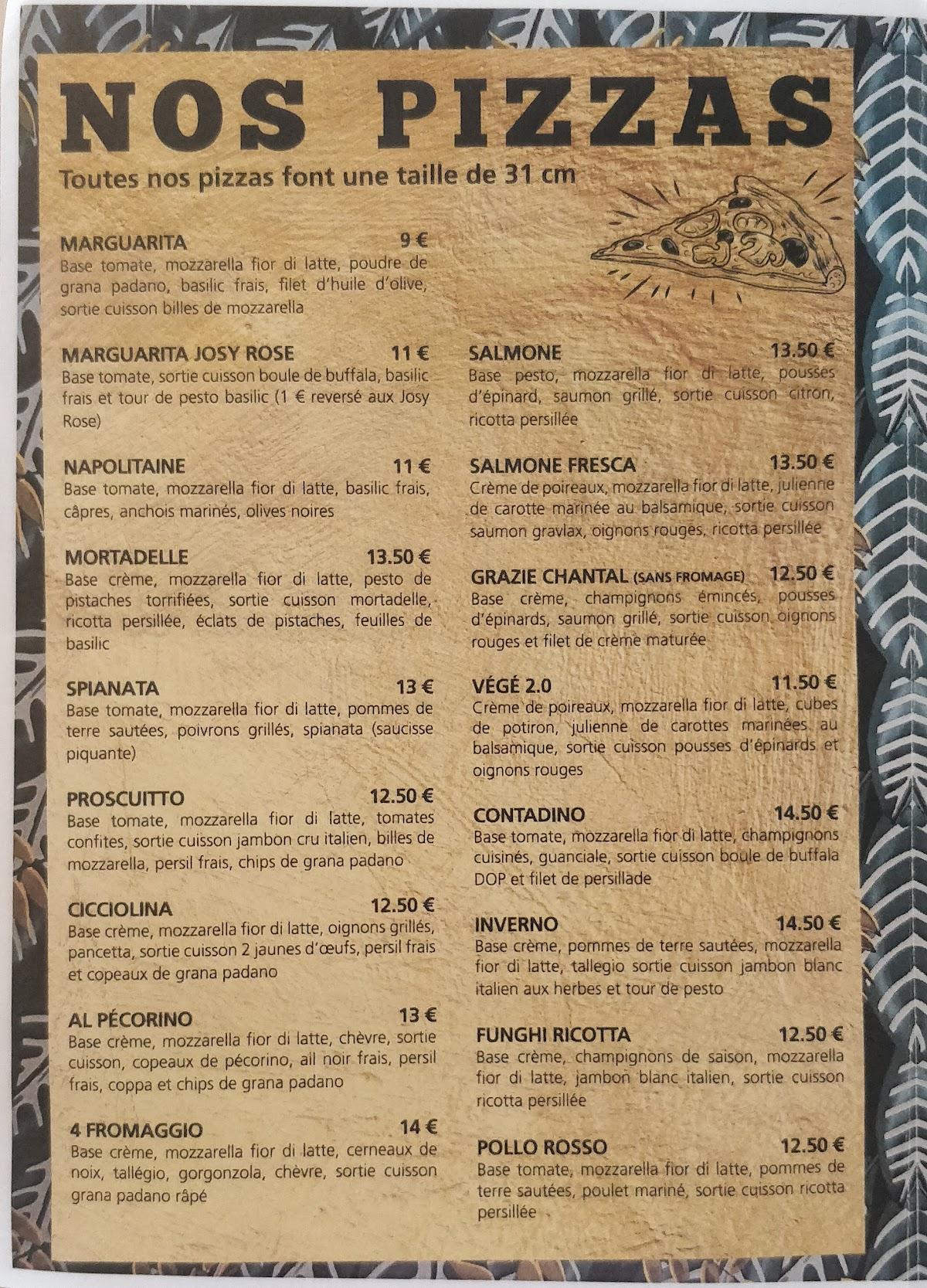Menu au Pizza Factory Chauray restaurant, Chauray
