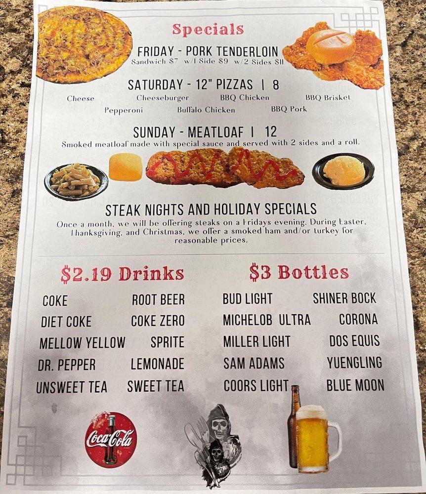 Menu at Sons of Smoke BBQ, Loudon