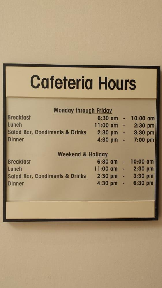 Menu At Cafeteria St Francis Hospital Charleston