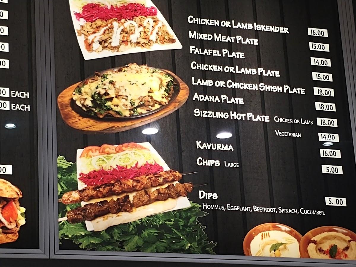 Menu at Turkish Kitchen fast food, East Victoria Park