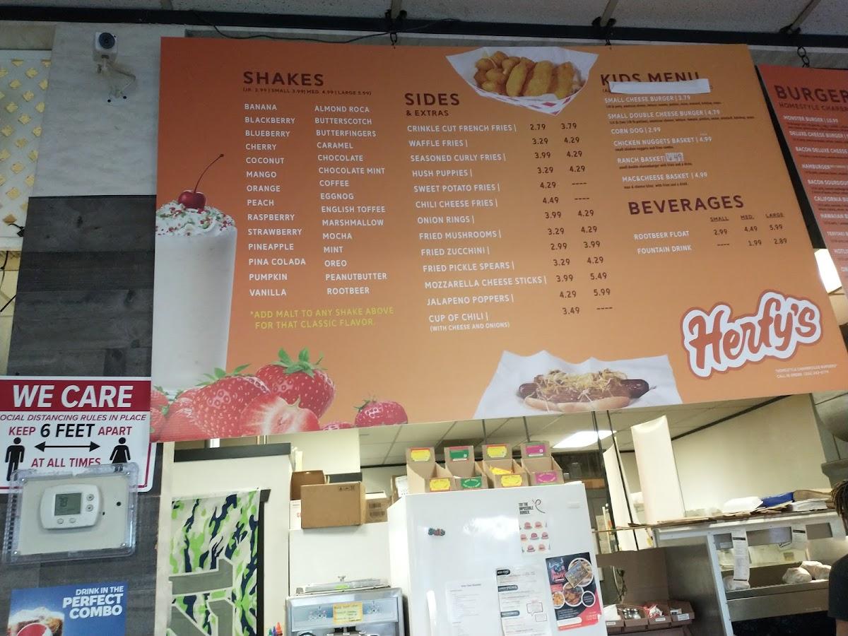 Menu at Herfy's Burgers & Shakes restaurant, Burien, 1st Ave S