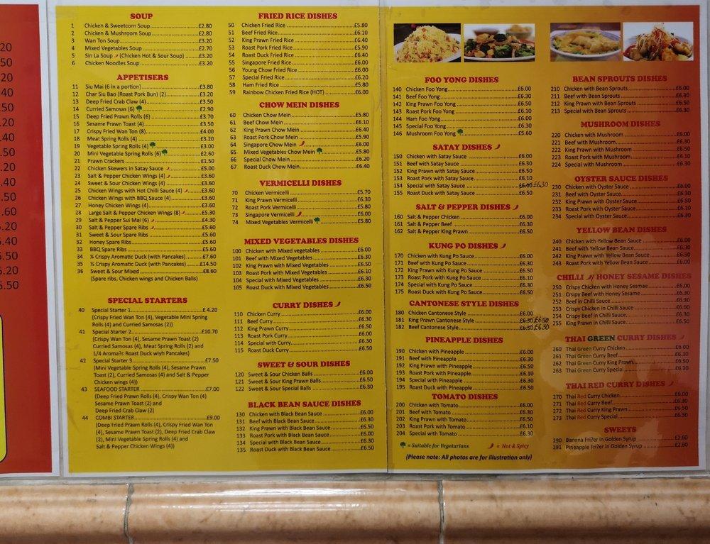 Menu at Lotus, Birkenhead, 461 Borough Rd