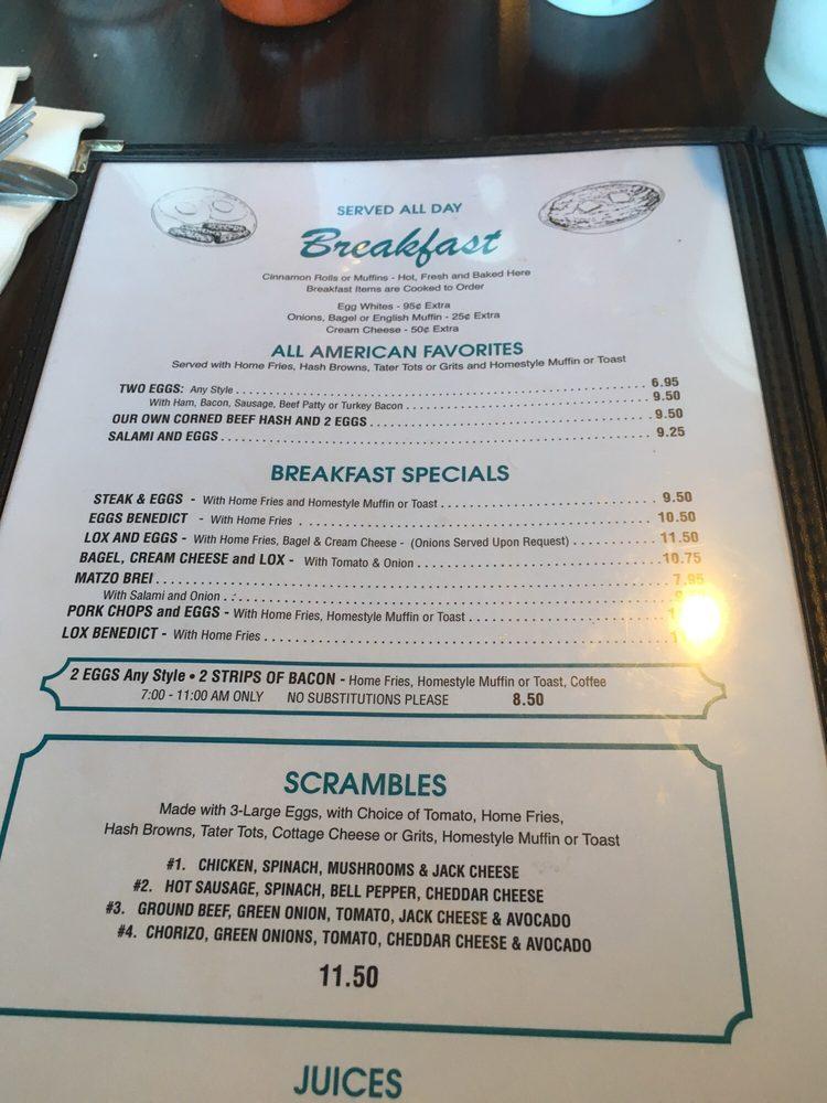 Menu at Tio's Cafe, Simi Valley