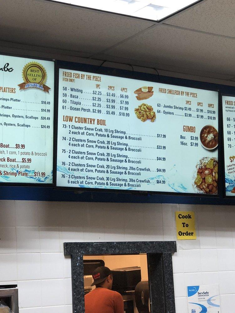 Menu at Austell Seafood Market restaurant, Marietta