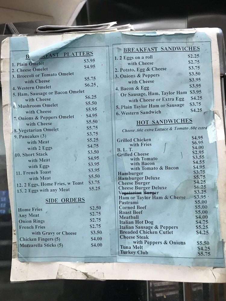 Menu at Chestnut Deli restaurant, Union, 631 Chestnut St