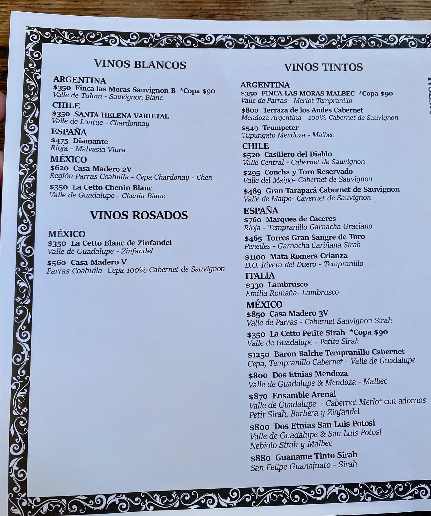 Menu at La Oruga y La Cebada pub & bar, San Luis Potosi, Avenida ...