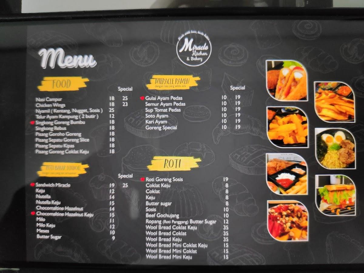 Menu at Miracle Kitchen & Bakery, Manado